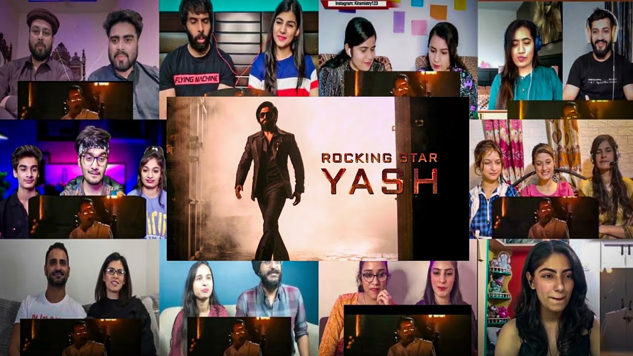 KGF 2 ROCKY Intro Scene Reaction Mashup | Rocking Star Yash | Srinidhi ...