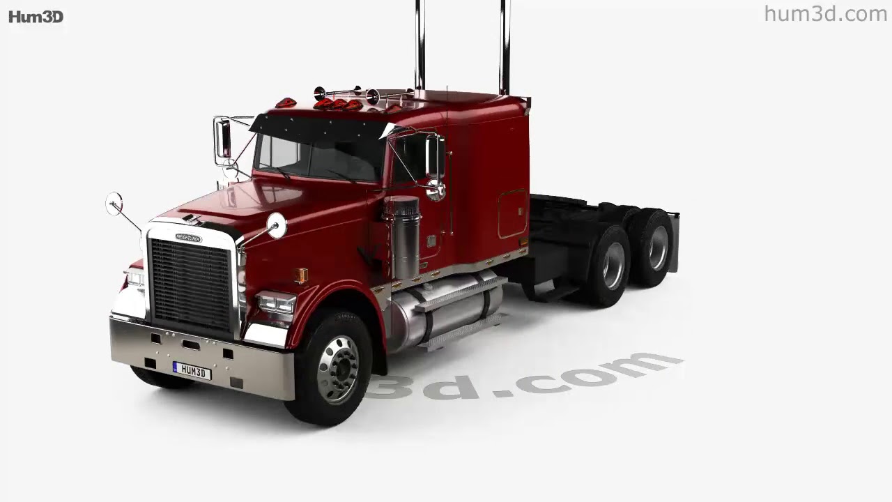 Freightliner FLD 120 Classic Sleeper Cab Flat Top Tractor Truck 2016 3D ...