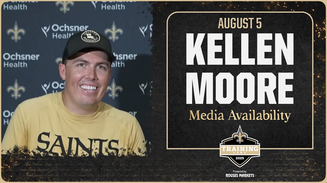 Kellen Moore recaps Day 11 | Saints Training Camp 2025 - YouTube
