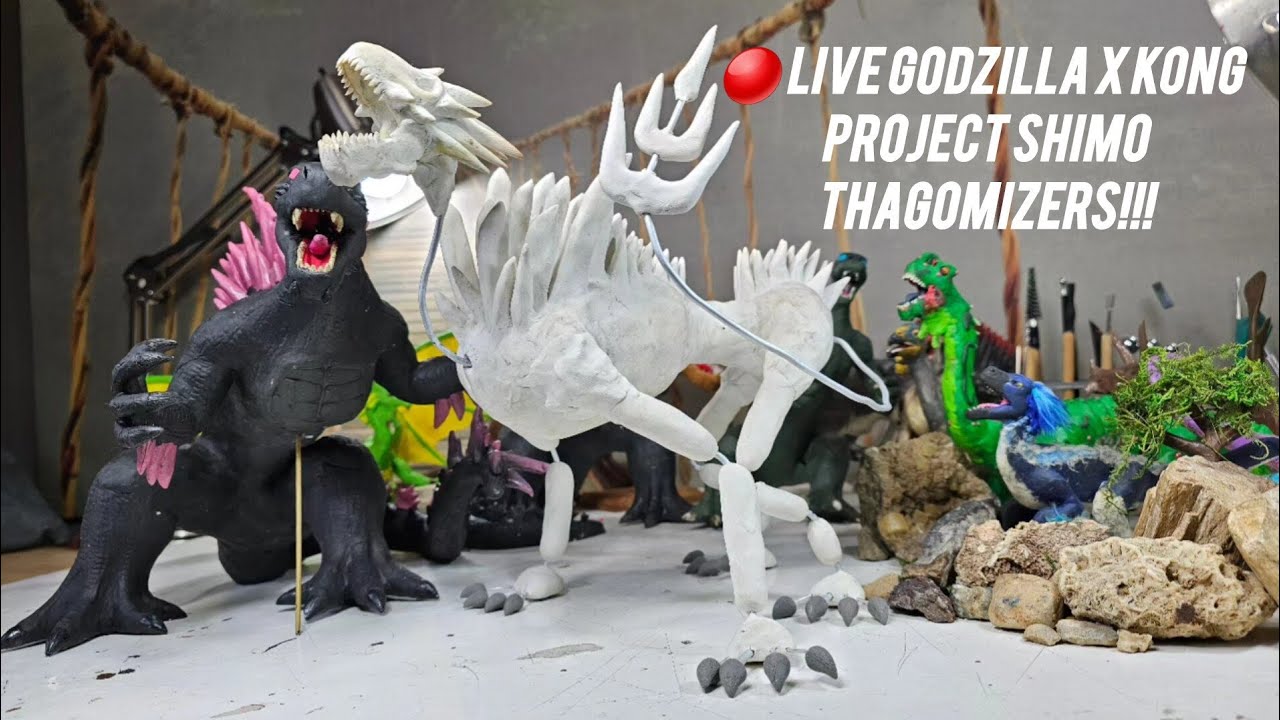 🔴 LIVE Legendary Godzilla Stop Motion - Godzilla x Kong Kaiju Shimo Topics Thagomizers! - YouTube