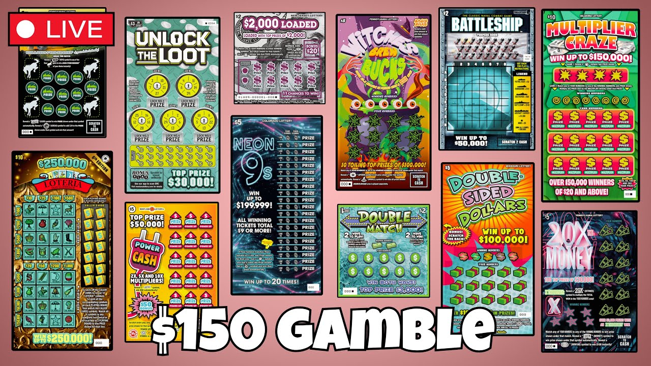 $150 WORTH OF SCRATCH OFF LOTTERY TICKETS FROM MULTIPLE STATES DURING ...