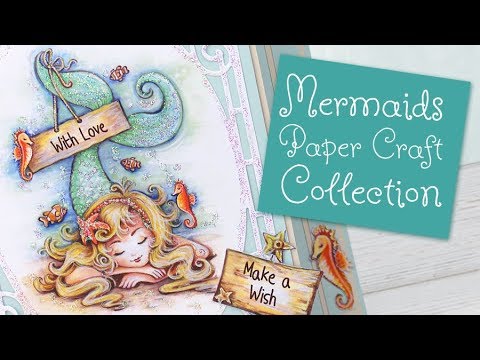 Paper Craft Pad Mermaid Water Card - YouTube