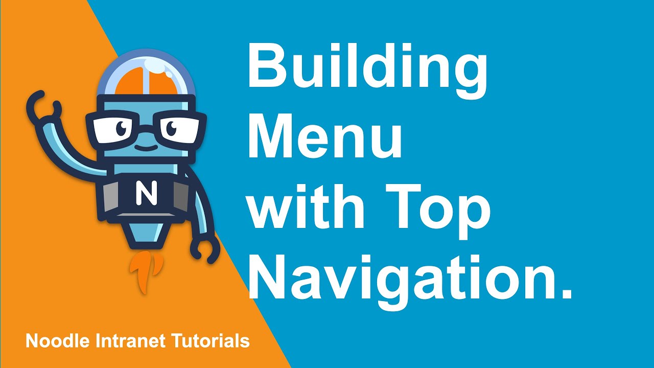 Building the menu with top navigation. - YouTube