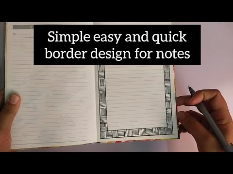 let's make your notes attractive|| simple easy and quick border design ...