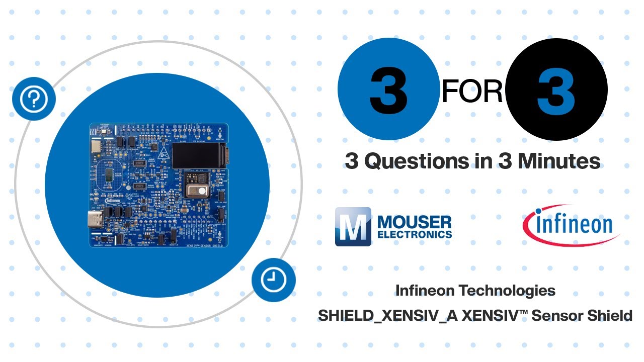 Mouser Electronics | Infineon Technologies SHIELD_XENSIV_A XENSIV™ Sensor Shield - YouTube