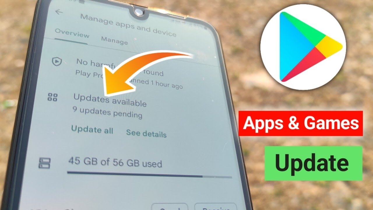 How to Update Play Store Apps & Games | Playstore App Kaise Update Kare ...