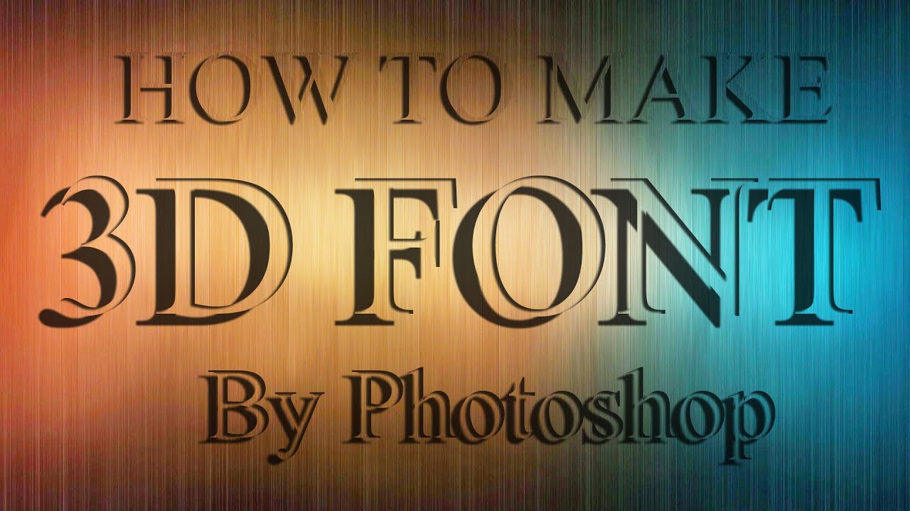 How to Make 3d Name in Photoshop - YouTube