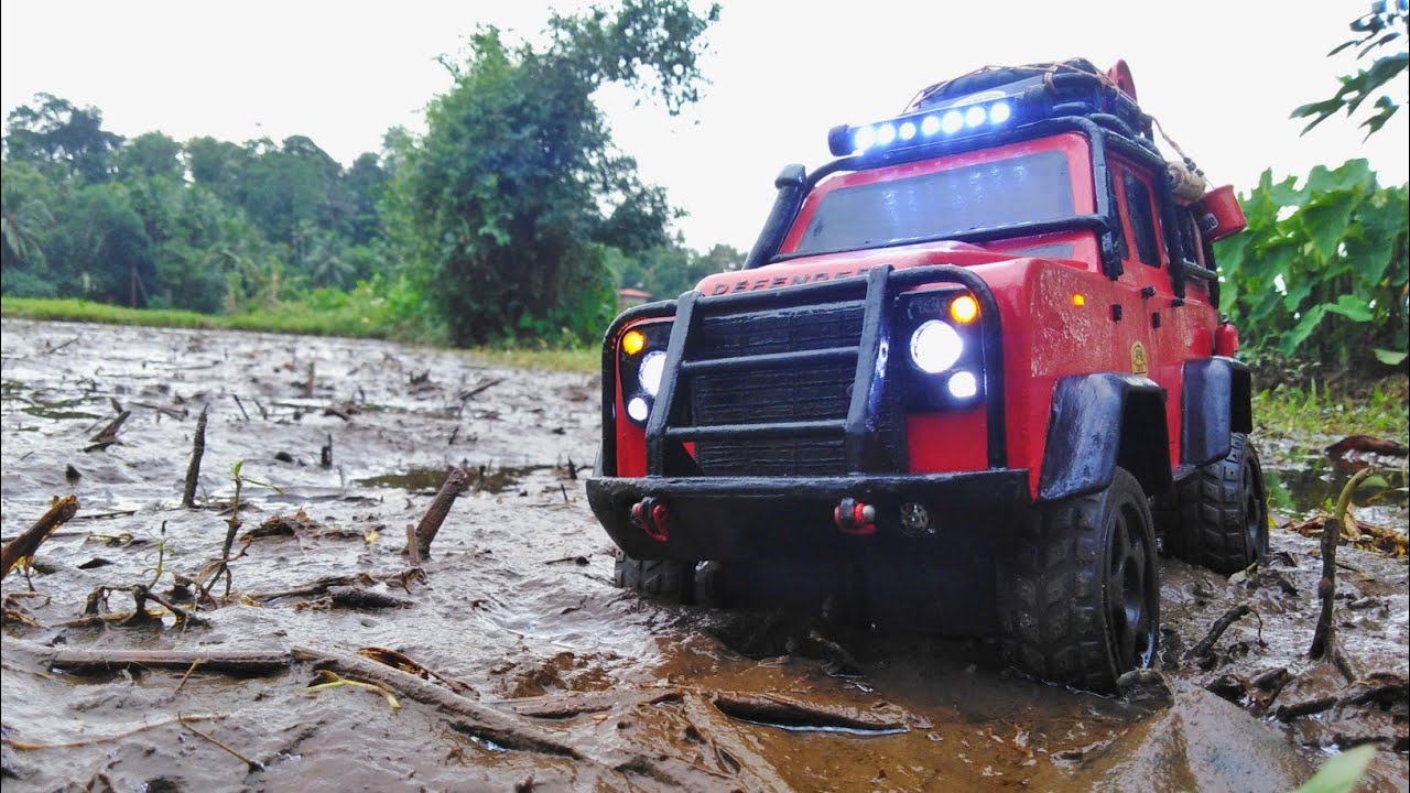 RC Land rover defender | off road | Home Made - YouTube