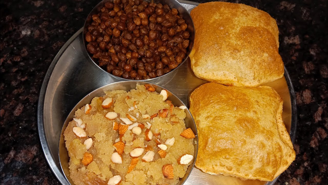 Ashtami Thali Recipe |Ashtami Navami Thali Recipe | Halwa Poori Chana ...