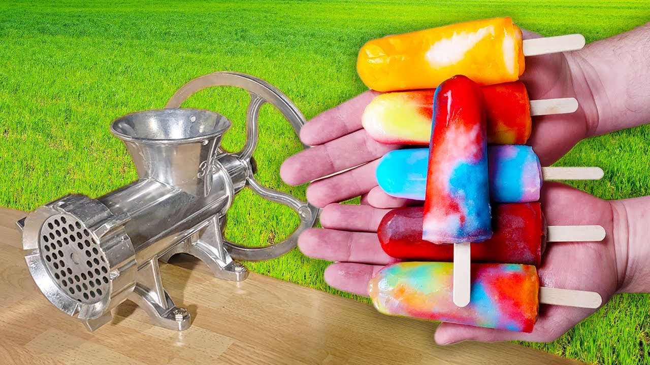 ASMR Experiment: Philly Swirl Stix Popsicle VS Meat Grinder - YouTube