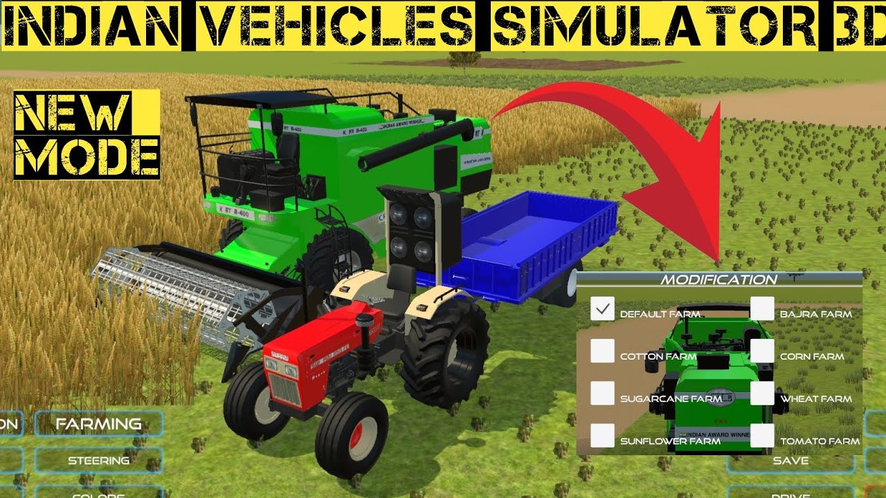 NEW FARMING MODES IN INDIAN VEHICLES SIMULATOR 3D - YouTube