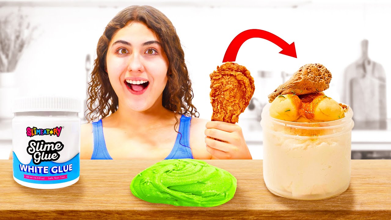 TURN THIS SLIME INTO FOOD CHALLENGE - YouTube