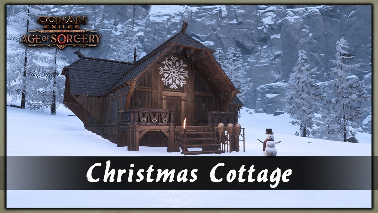 HOW TO BUILD A CHRISTMAS COTTAGE [SPEED BUILD] - CONAN EXILES - YouTube