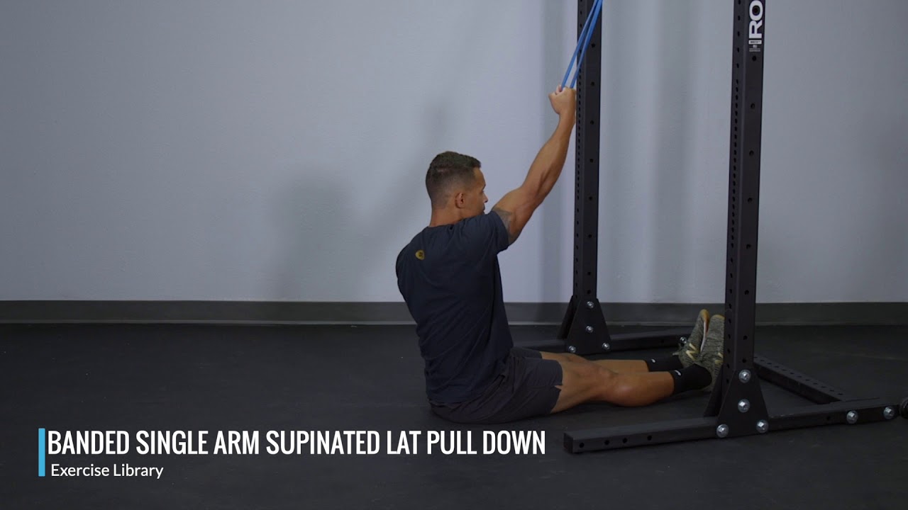 Banded Single Arm Supinated Lat Pulldown - OPEX Exercise Library - YouTube