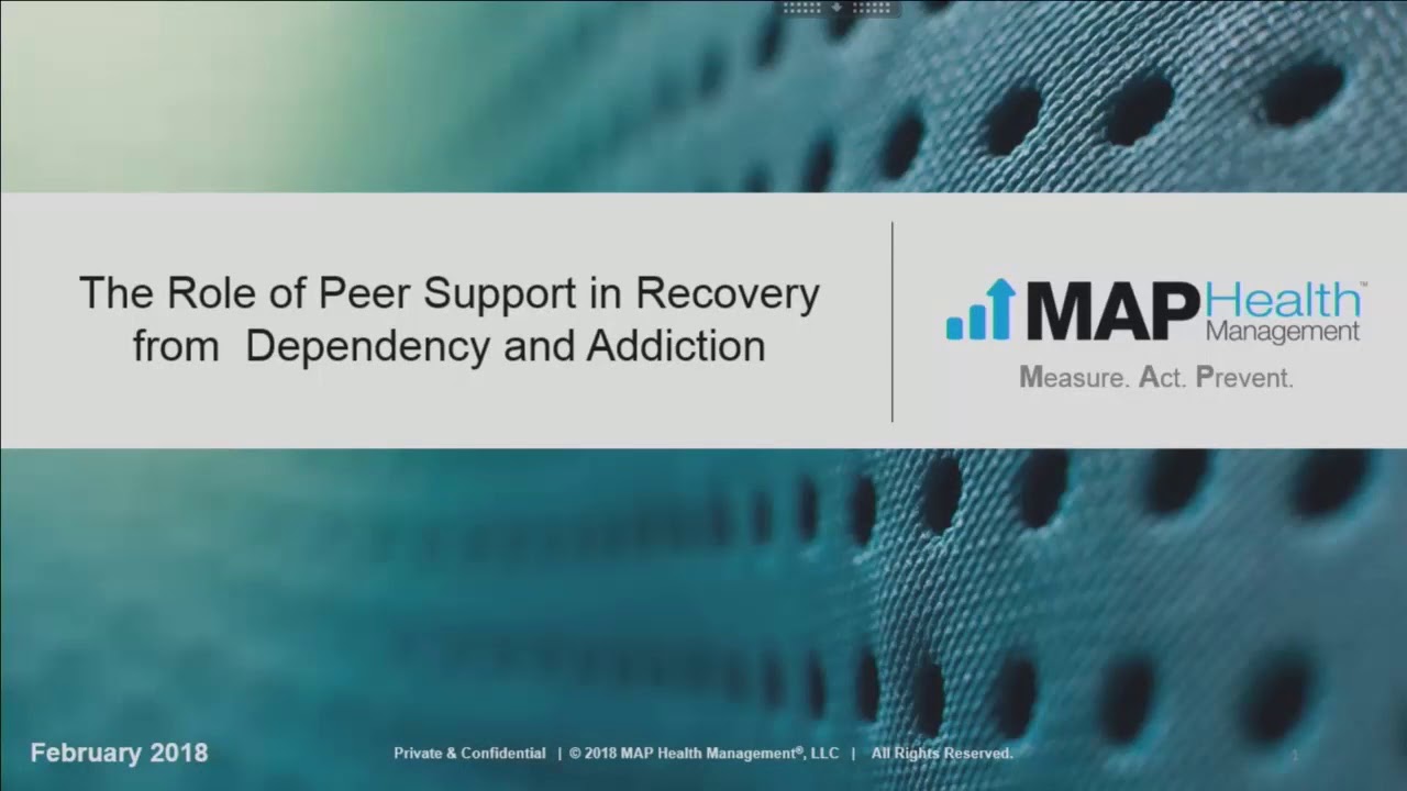 The Role of Peer Support in Recovery from Dependency and Addiction ...