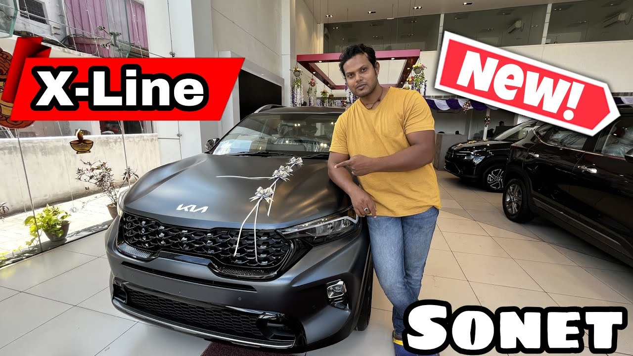 2022 Kia Sonet X-LINE Premium Suv: Matt Graphite - New Colour | New ...