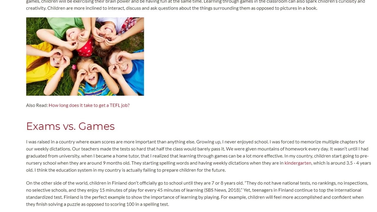Key Functions of Playing Games in the Classroom | ITTT TEFL BLOG - YouTube