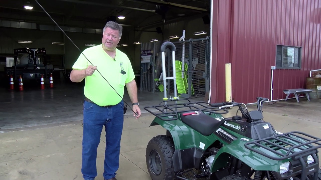 How to install a safety flag on an ATV. - YouTube