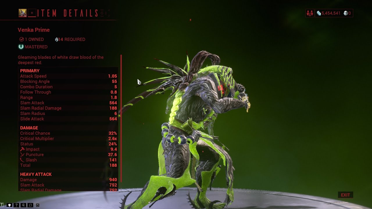 Warframe Venka Prime Riven Setup With Armor Strip?! - YouTube