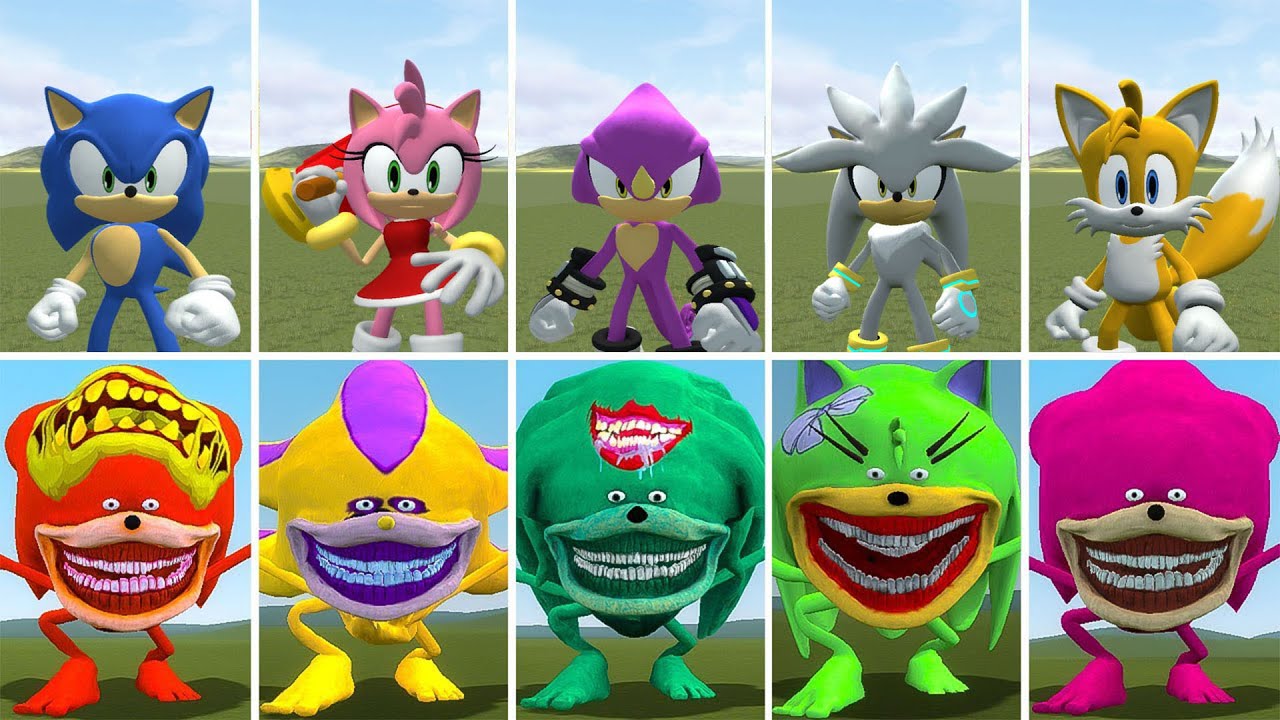 ALL EVOLUTION OF SHIN SONIC FORCES FROM SMALL TO LARGE In Garry's Mod ...