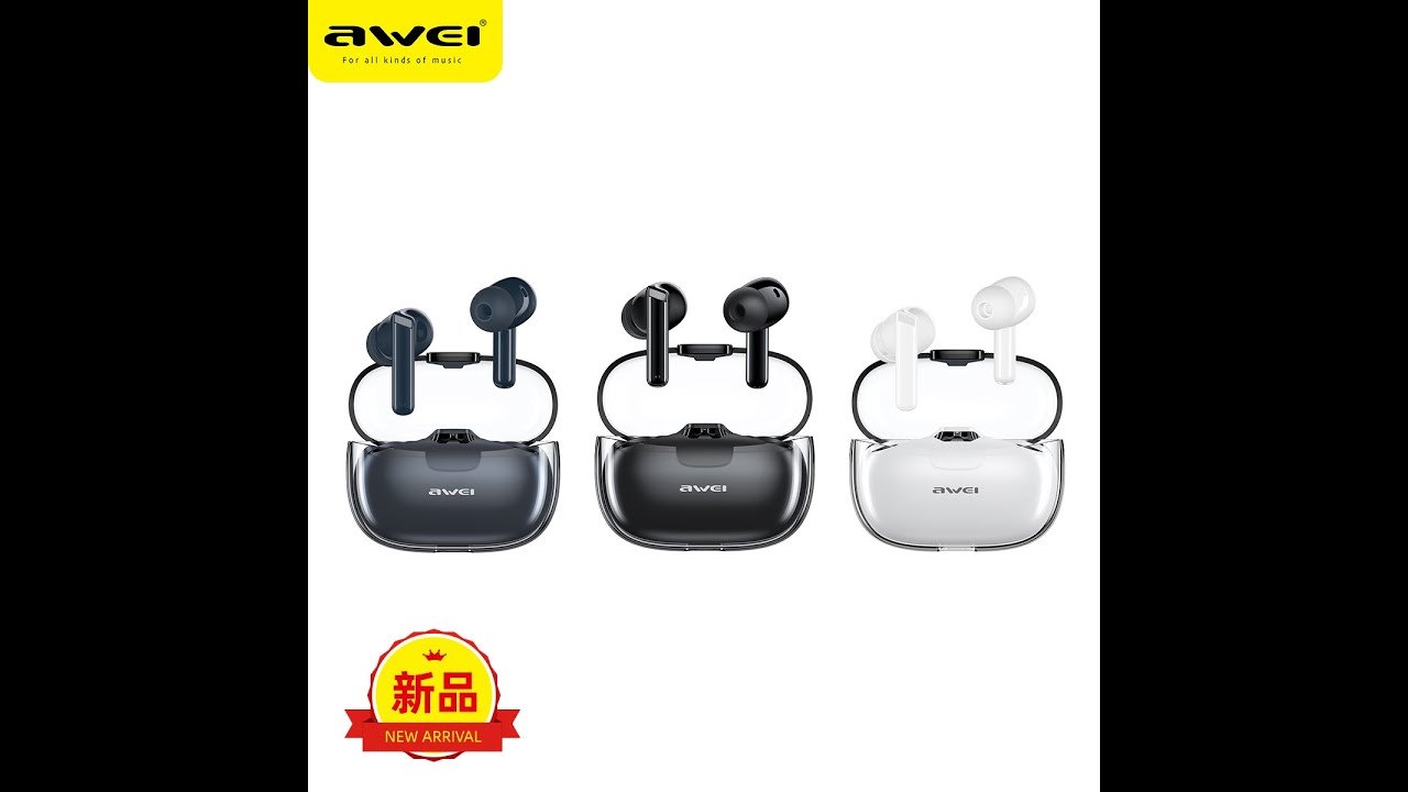 AWEI T52 earbuds with transparent cover, Bluetooth earphone factory ...
