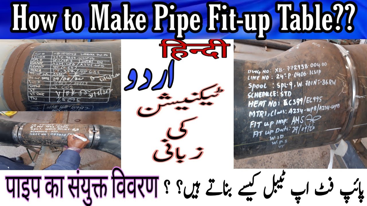 Pipe Fit-up table - pipe joint and Fit-up Detail box #pipefitup # ...