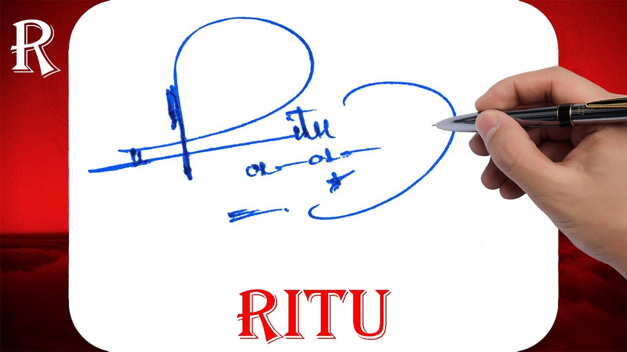 Ritu Name Signature Style | R Signature Style | Signature Style of My ...