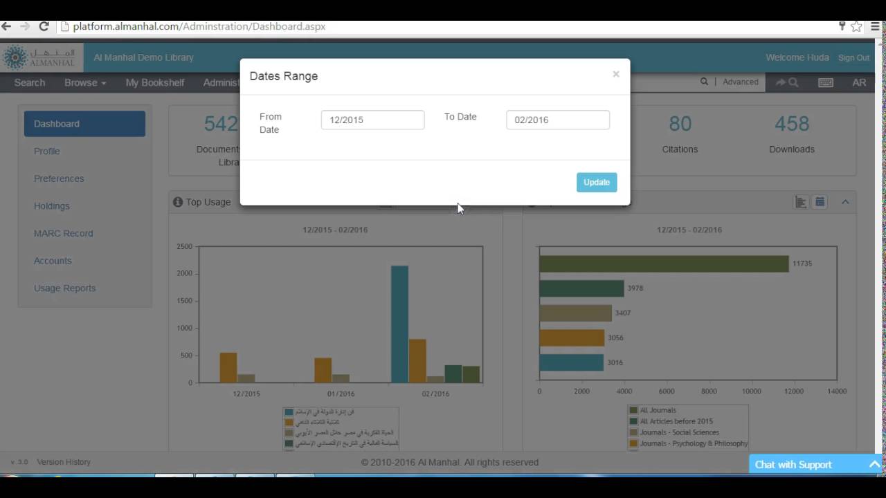 How to use Dashboard on Al Manhal Platform - YouTube