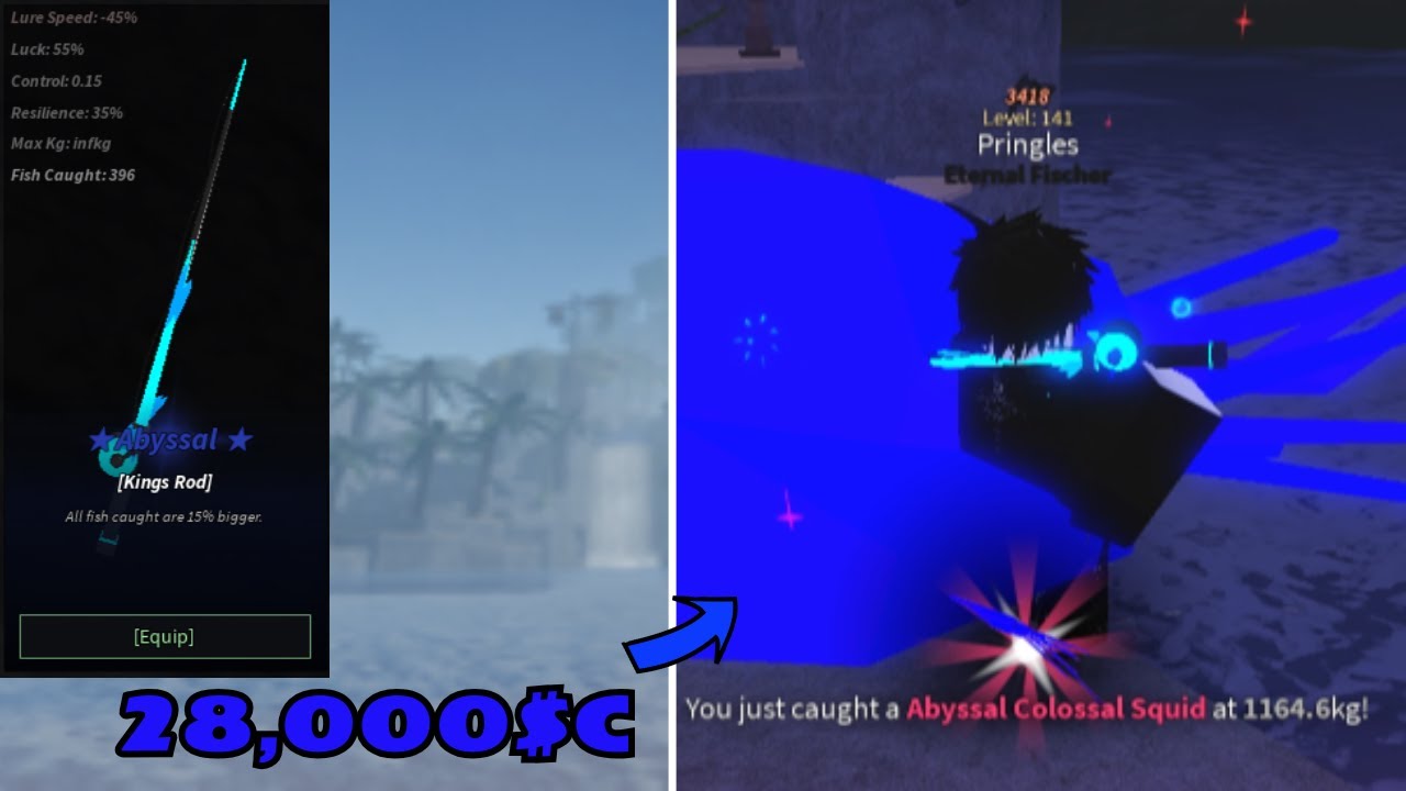 "Fishing 50 Times with the Abyssal King’s Rod: At Ancient Isle [FISCH ...