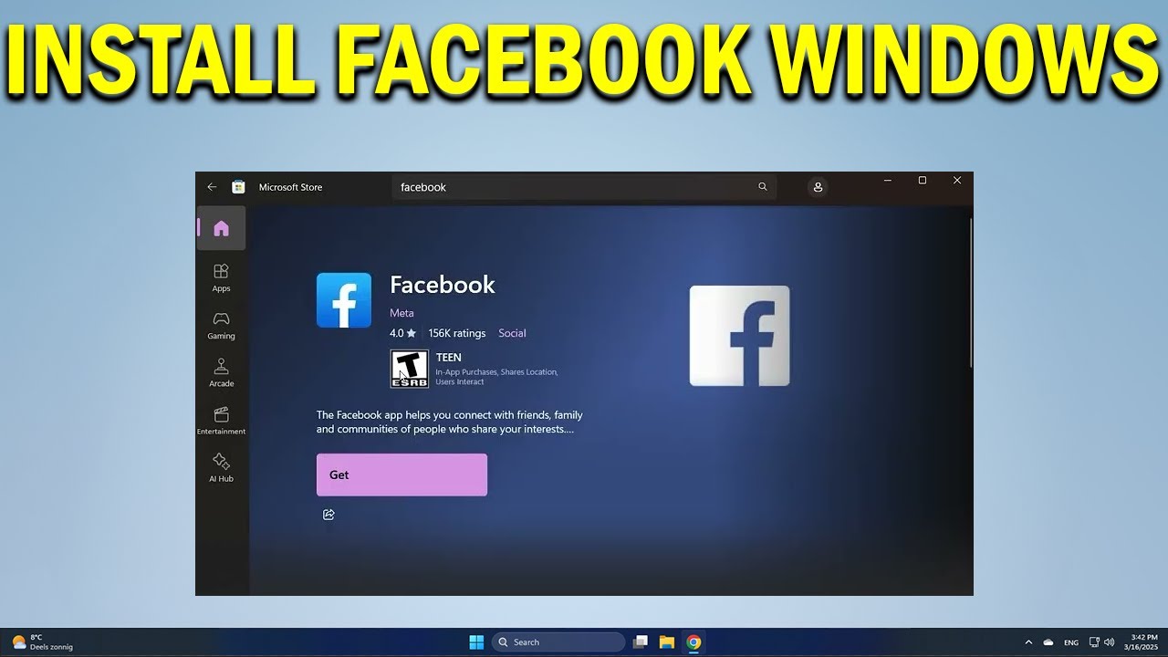 How To Install Facebook for Windows 11 or 10 - Quick Fix - YouTube