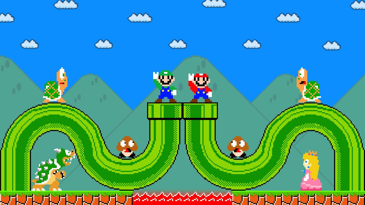 Cat Mario: Everything Turns To BEND When Mario And Luigi Touch It ( All ...