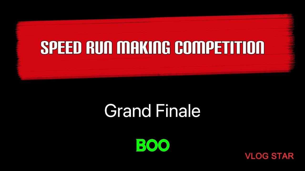 SBU: Speed Run Making Competition • Grand Finale - YouTube