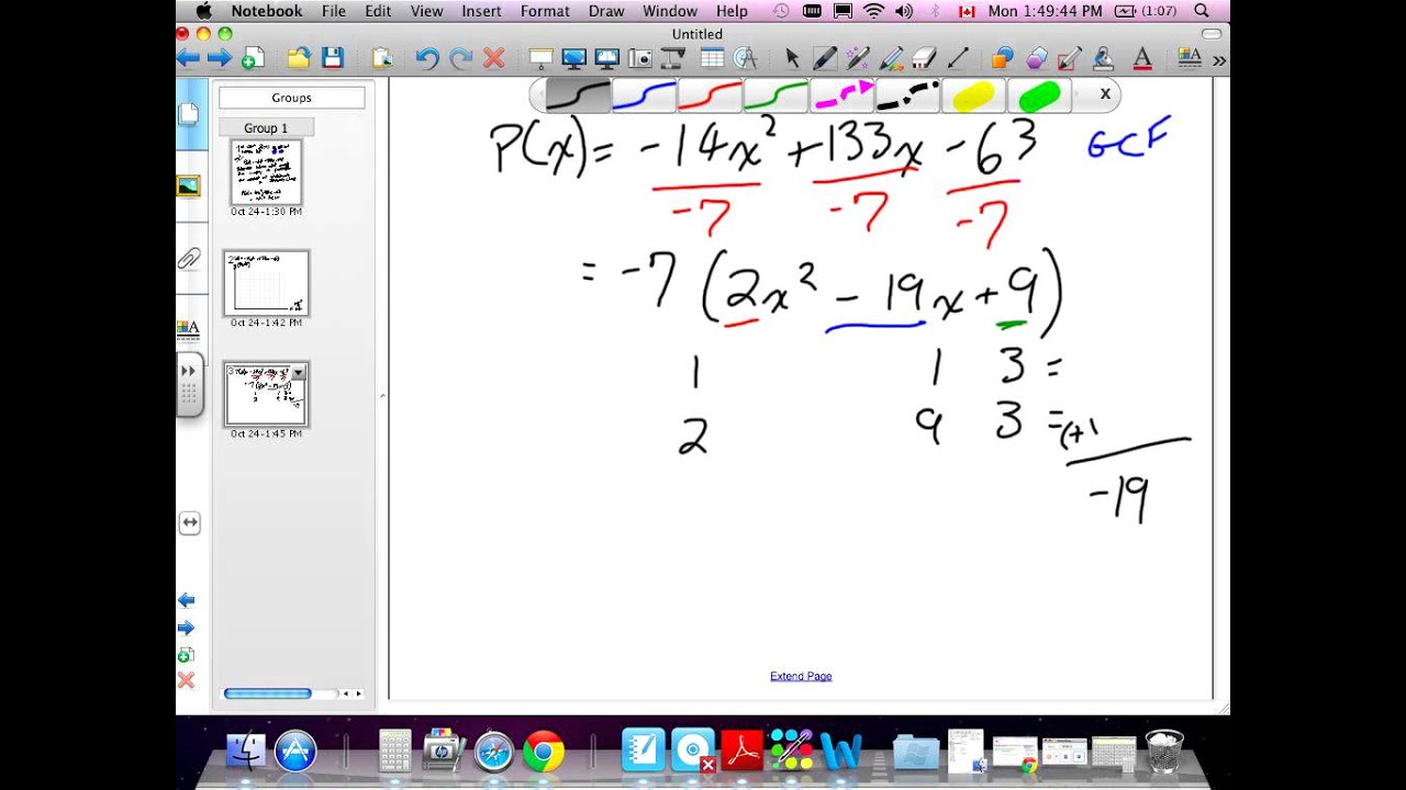 Solving Quadratic Equations by Factoring grade 11 mixed Lesson 3 4 ...