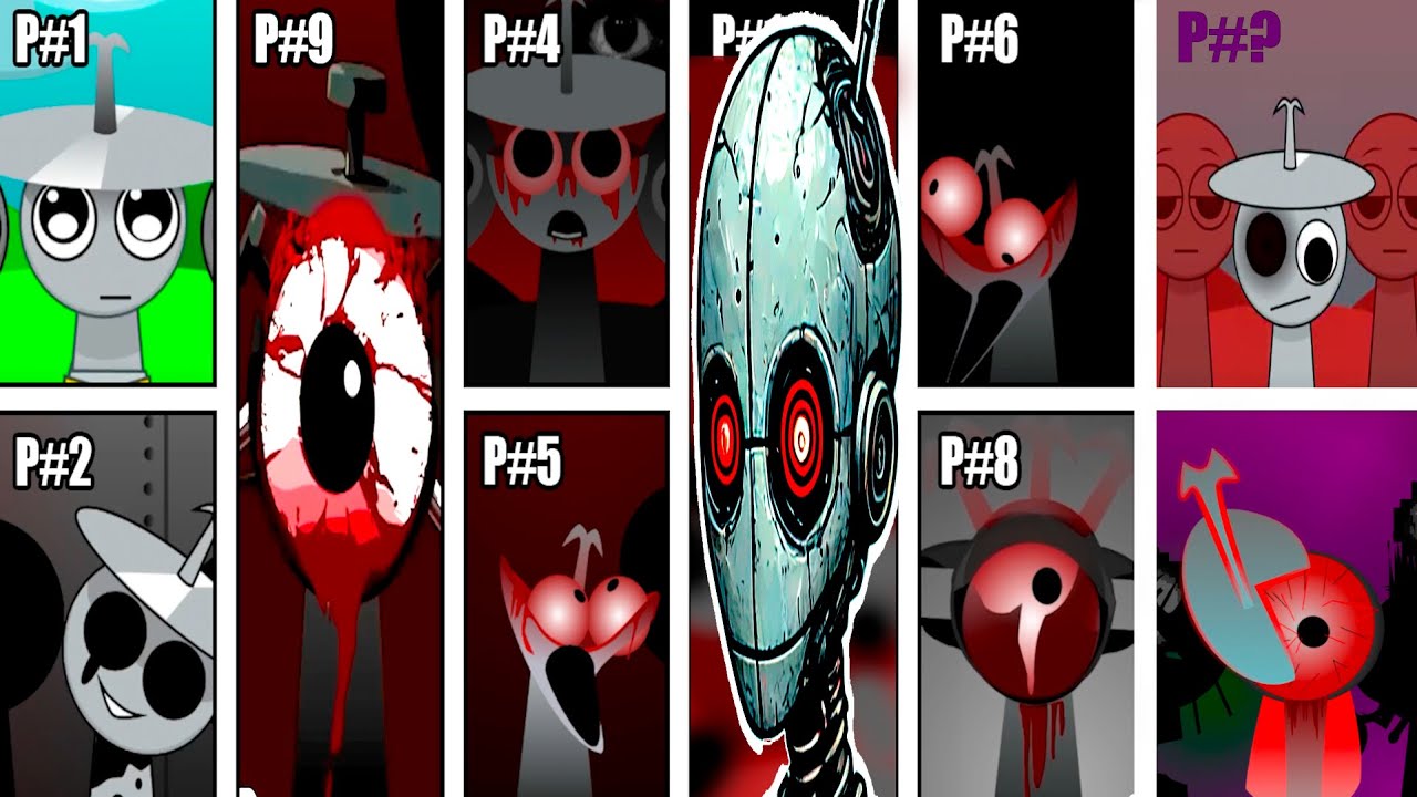 All Phases in Incredibox Sprunki! Phase 2-3 VS Phase 4-5 VS Phase 6-7 ...