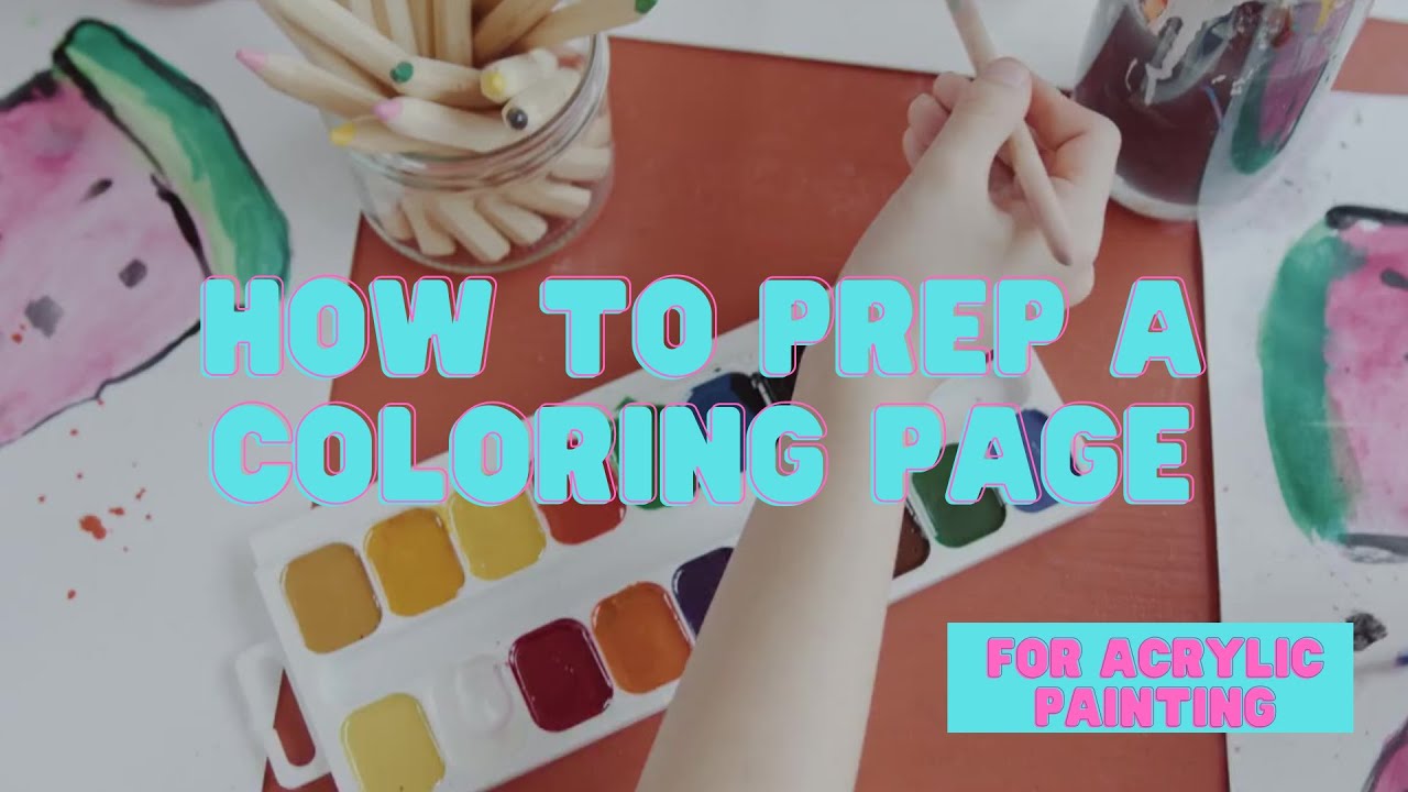 Real Time | Acrylic Painting on Coloring Pages for Beginners - YouTube
