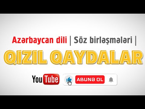 Azərbaycan dili | Söz birləşmələri | Qızıl Qaydalar