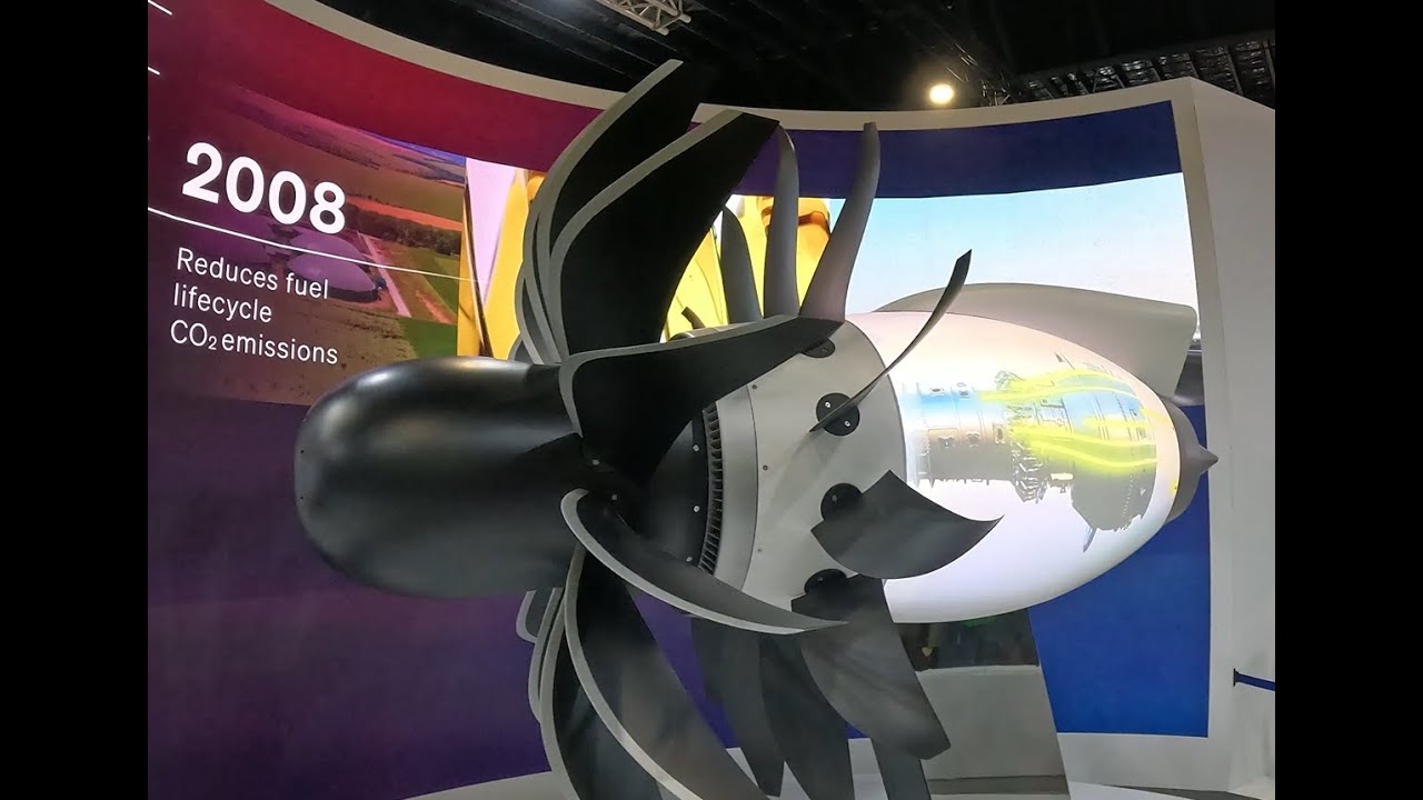 GE (General electric) concept model jet engine. - YouTube