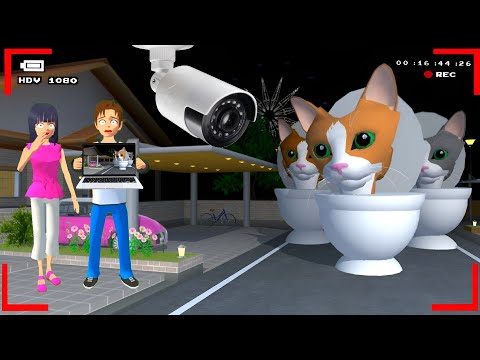Yuta Mio Panik CCTV Merekam SKIBIDI CAT di Depan Rumah😱 |Sakura School Simulator