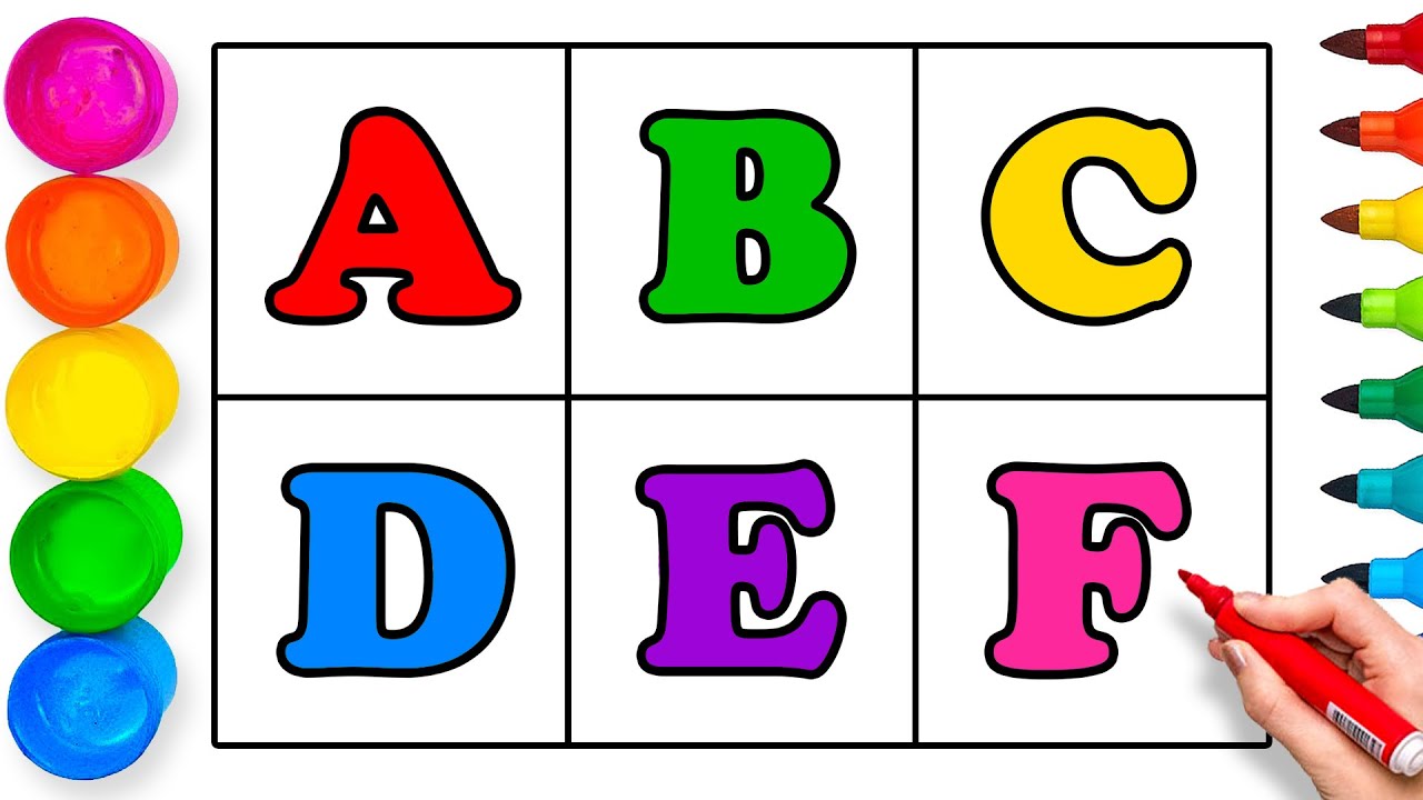 Abc Colouring Pages | learn Alphabet & Colours for Children, Toddlers ...