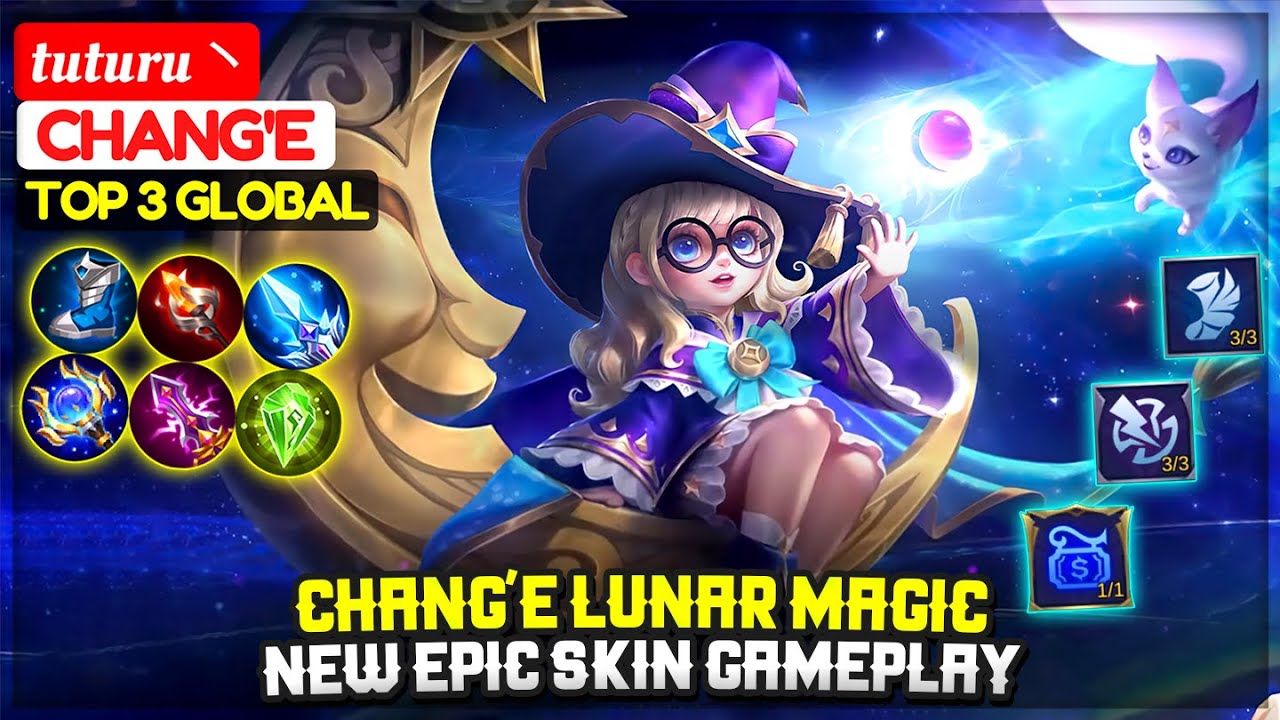 Chang'e Lunar Magic, New Epic Skin Gameplay [ Top 3 Global Chang'e ...