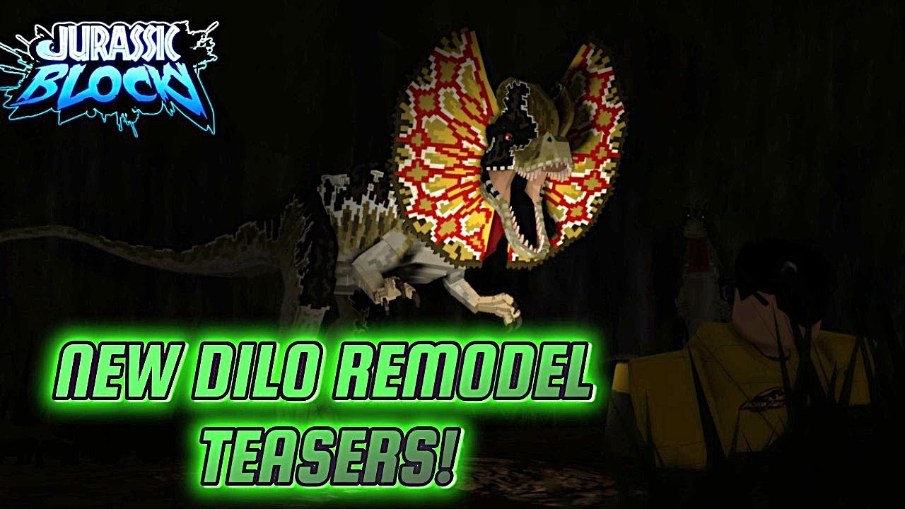 NEW DILOPHOSAURUS REMODEL TEASERS! | Jurassic Blocky - YouTube
