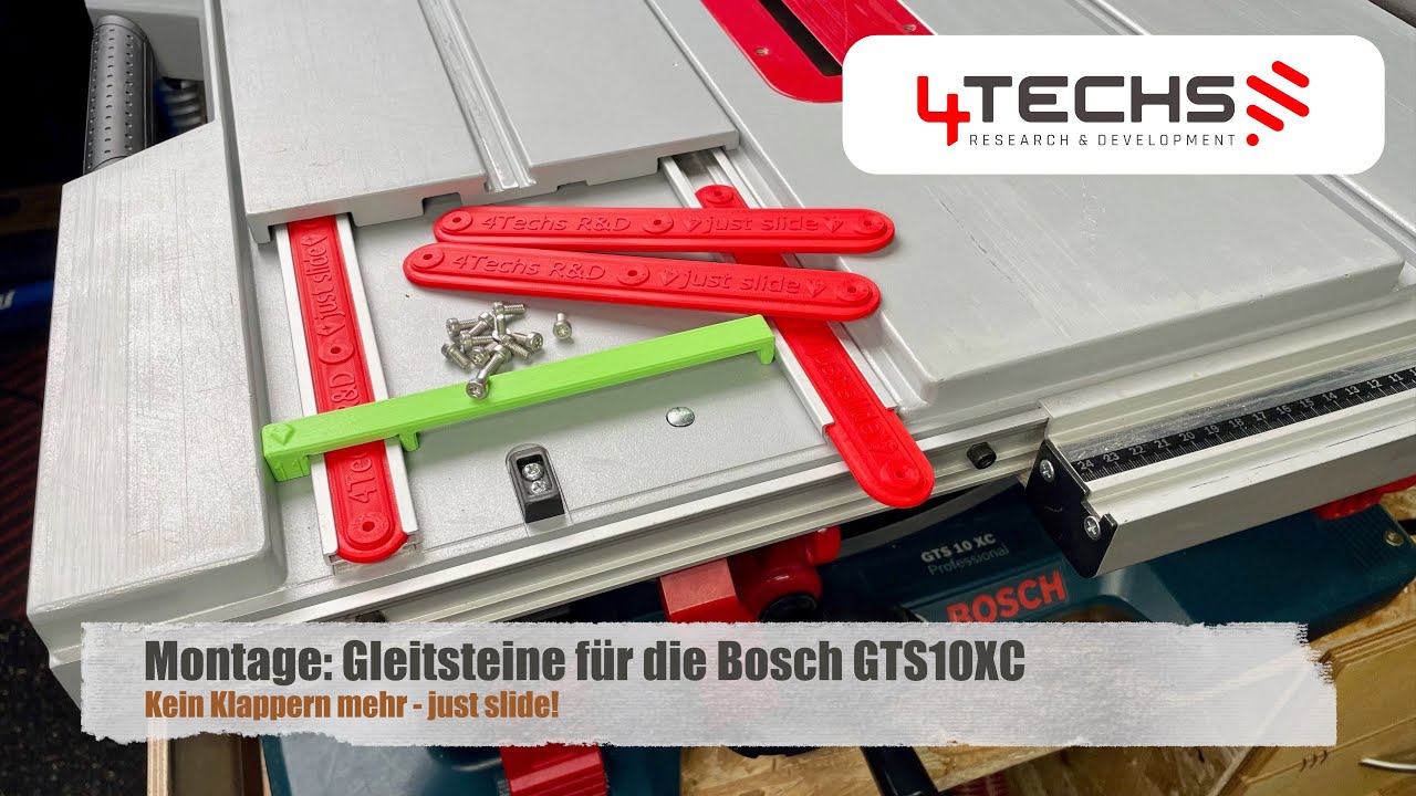 Montage: Bosch GTS10XC Gleitsteine - Schiebetisch entklappern - YouTube