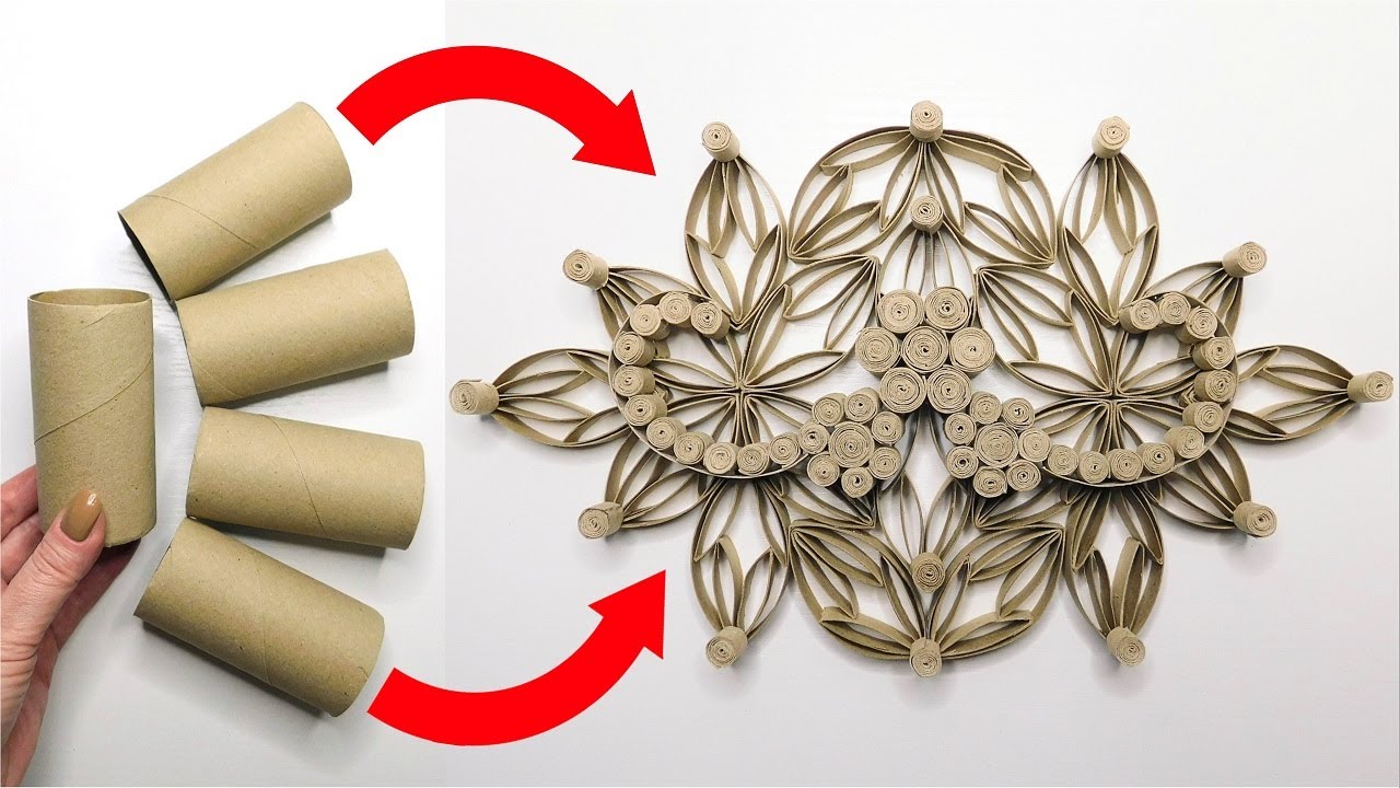 I Turned Toilet Paper Rolls into Wall Decor 🤩 Easy Paper Craft Idea 💫 ...
