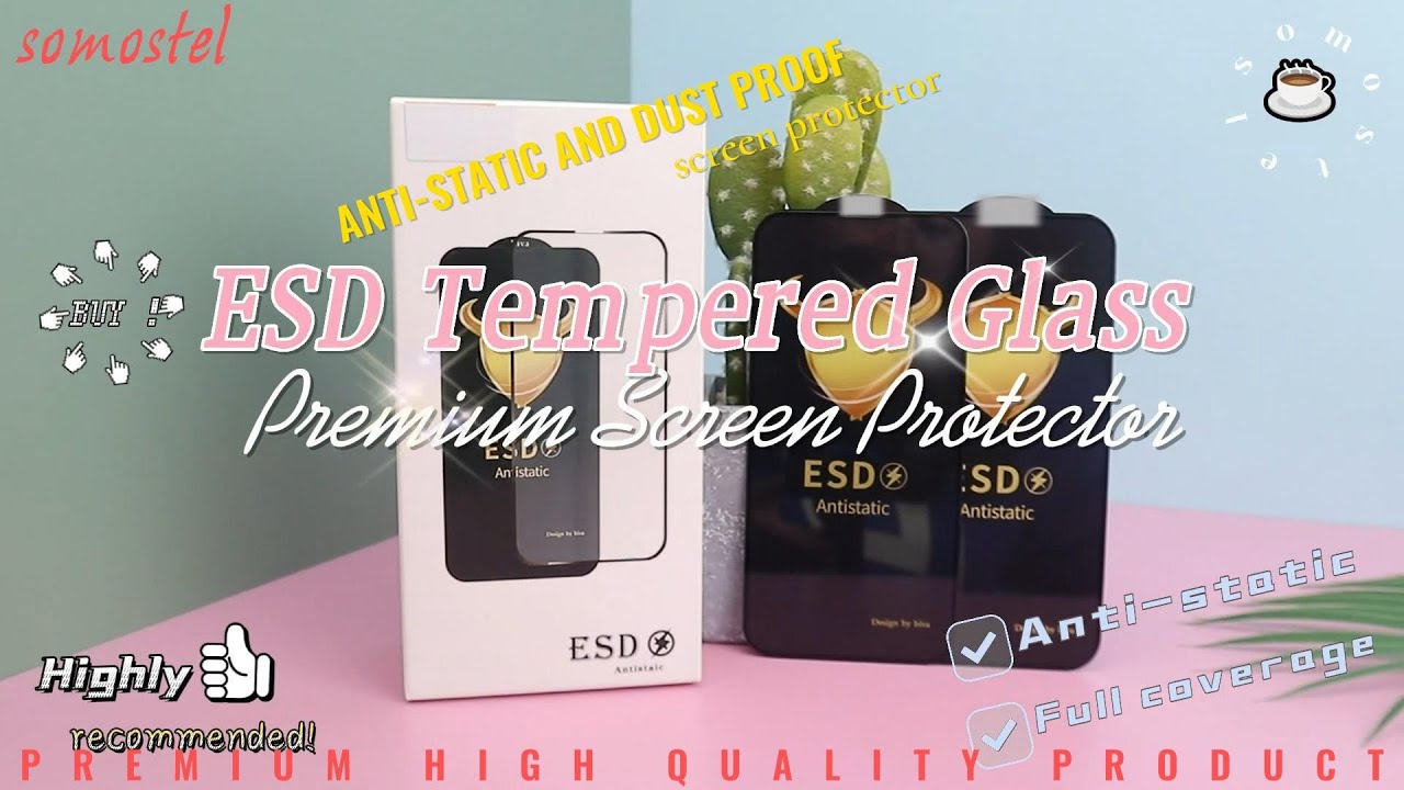 Bull's Head ESD Anti-static Tempered Glass Premium Screen Protector ...