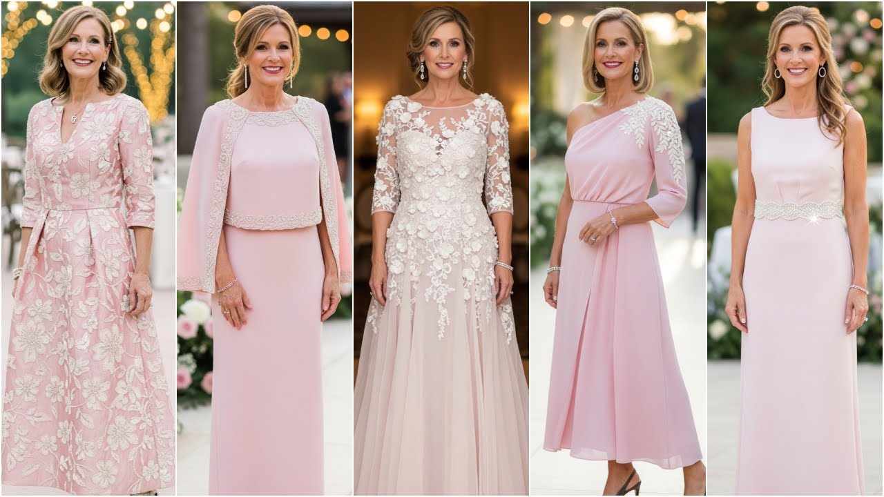 Ballet Pink and Ivory Mother of the Bride Dresses: Chic, Age ...