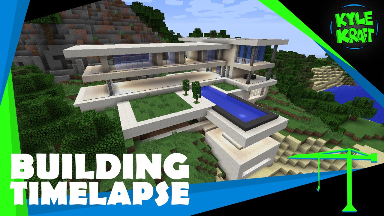 Minecraft | Building Timelapse | Sharp Modern Mansion - YouTube