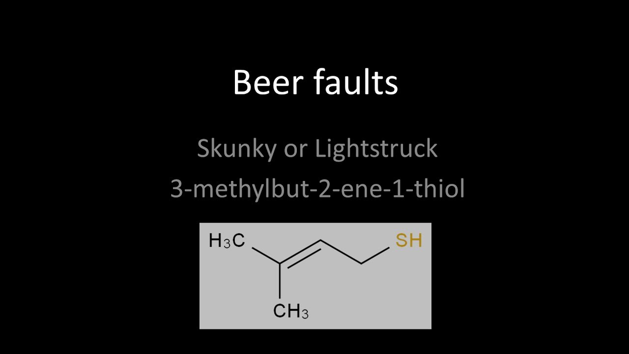Skunky or catty - Lightstruck beer fault - YouTube