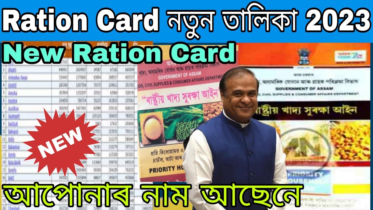Assam Ration Card List Release/ How to check New Ration Card 2024// BPL ...