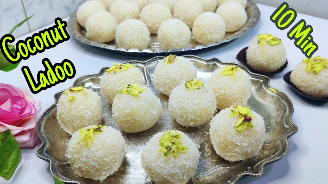 Coconut Ladoo Recipe | How To Make Coconut Ladoo At Home | Nariyal ...