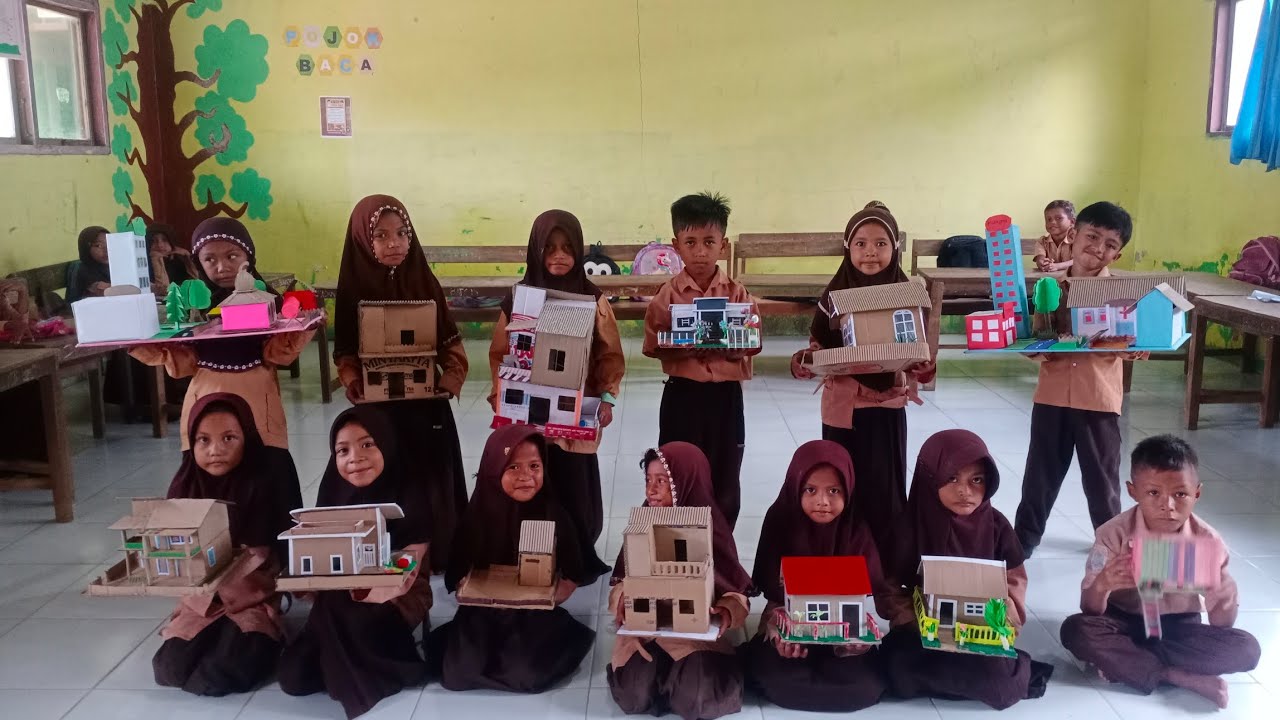 SENI RUPA KELAS 1 MIN 2 SIKKA " MEMBUAT MODEL BANGUNAN & KOTA" - YouTube